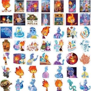 Pixar | Party Supplies | Pixar Elemental Cartoon Movie Stickers 5pcs ...